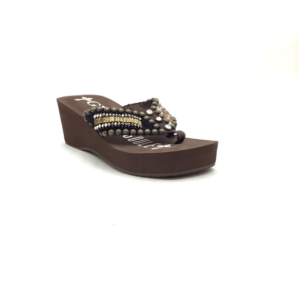 Gypsy Soule | Shoes | Gypsy Soule Wedge Sandals Size 1 | Poshmark